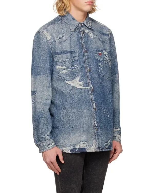 DIESEL® Distressed Denim Shirt