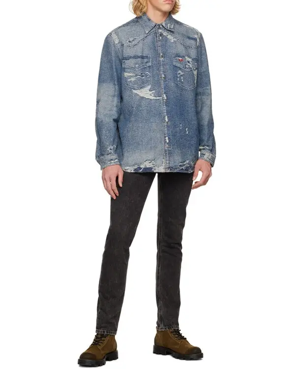 DIESEL® Distressed Denim Shirt