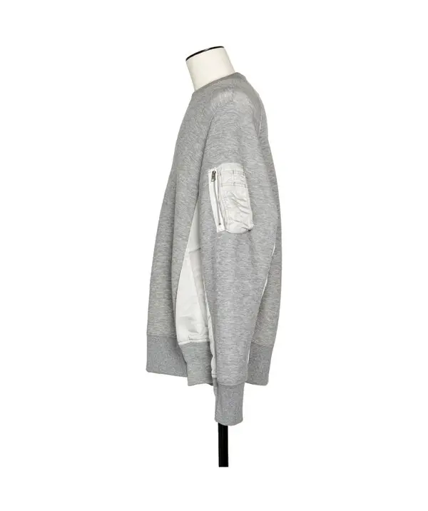 Sacai Long-sleeved Panelled Crewneck Sweatshirt