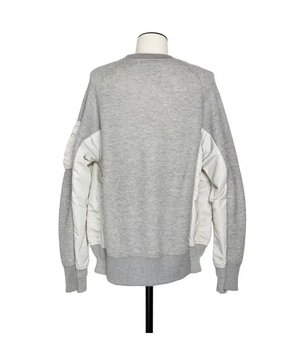Sacai Long-sleeved Panelled Crewneck Sweatshirt