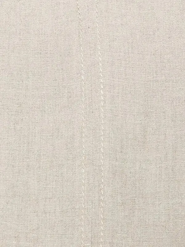 Max Mara Linen Canvas V-neck Blouse - Beige