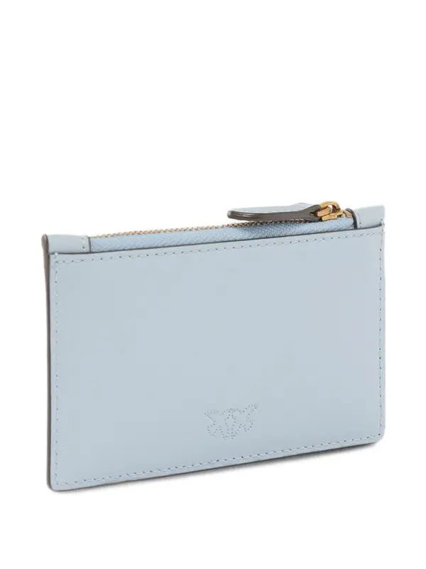 Pinko Logo Plaque Zipped Card Holder - Blue