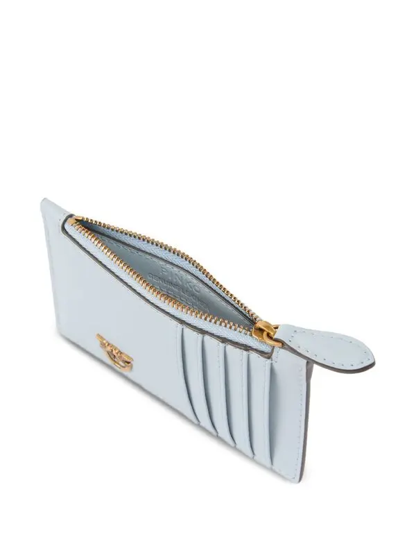 Pinko Logo Plaque Zipped Card Holder - Blue