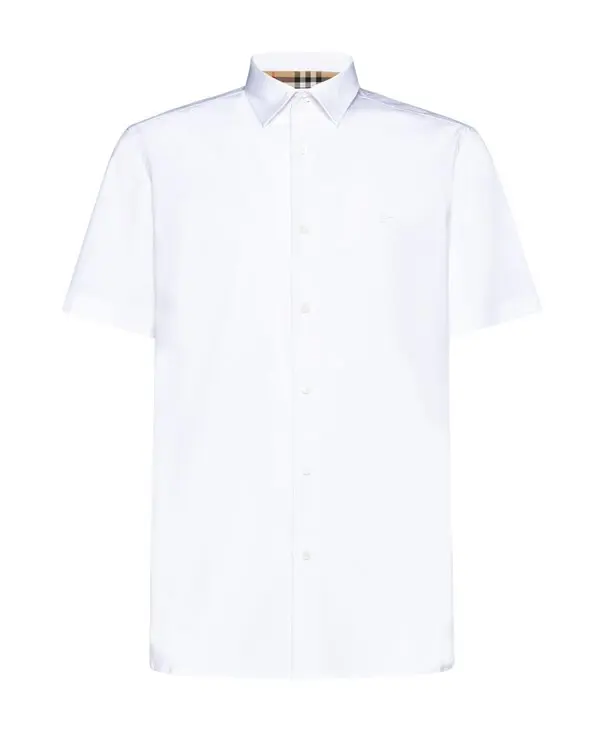 Burberry Logo Embroidered Short Sleeved Shirt