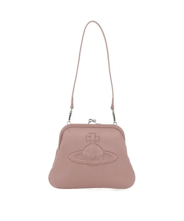VIVIENNE WESTWOOD Logo Embossed Clutch Bag - Pink