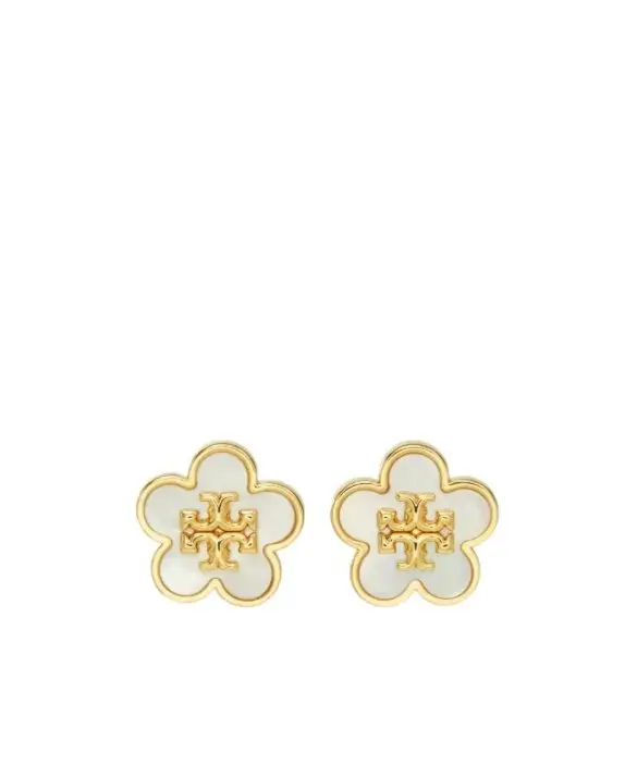 Tory Burch Kira Flower Stud Earrings - Gold