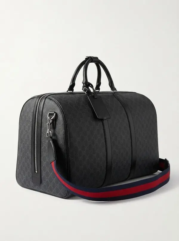 Gucci Gg Monogram Duffle Bag - Black