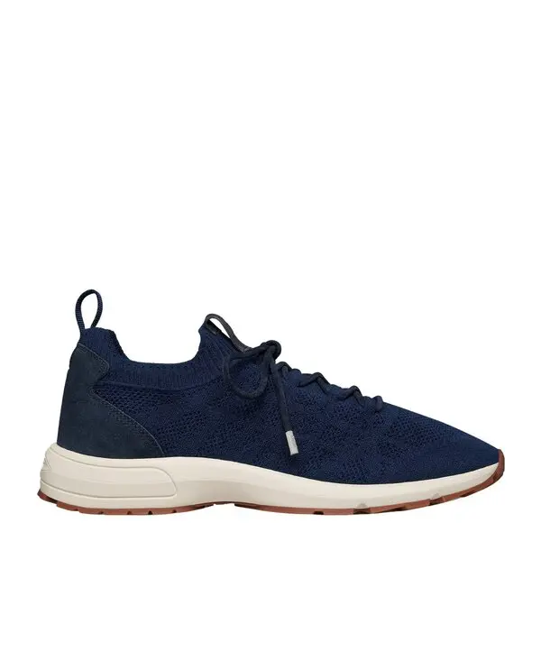 Dior Knit Lace-up Sneakers - Navy Blue