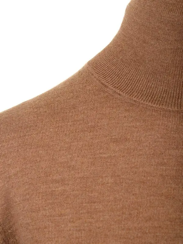 P.a.r.o.s.h Wool-blend Rollneck Jumper - Brown