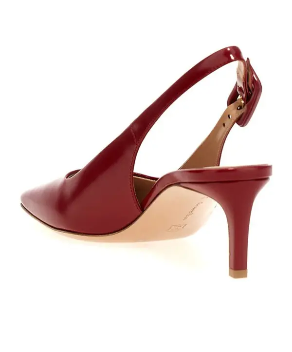 GIANVITO ROSSI Square Toe Slingback Pumps