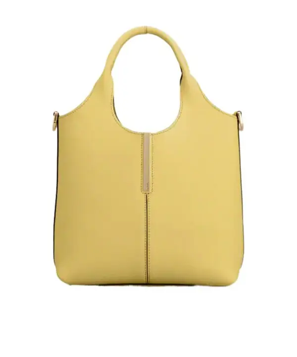 TOD'S Mini Shopping Bag With Engraved Logo - Yellow