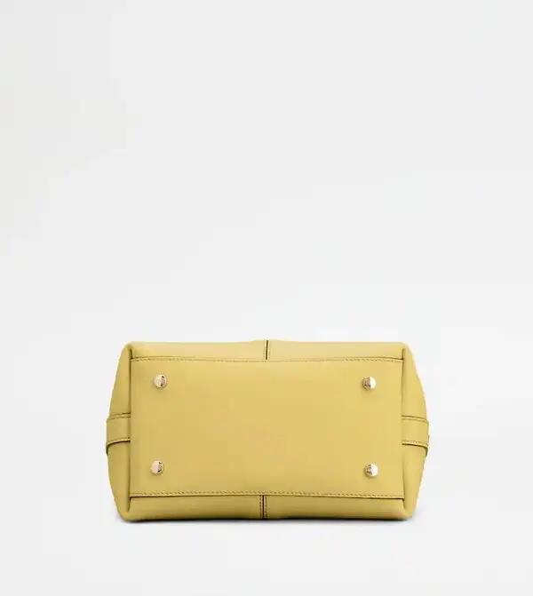 TOD'S Mini Shopping Bag With Engraved Logo - Yellow