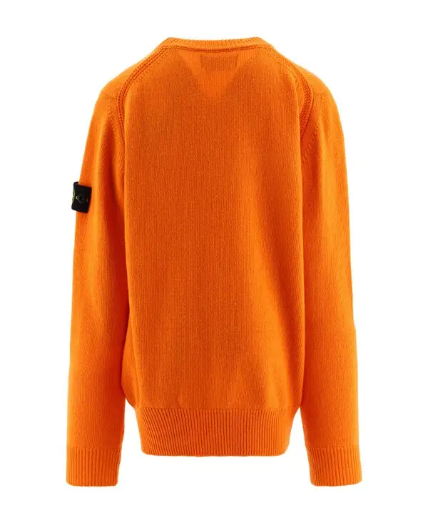 Stone Island Teen Logo-patch Crew Neck Sweatshirt