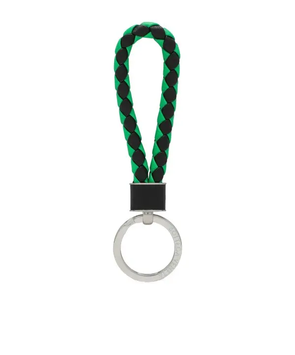Bottega Veneta Intreccio Key Ring - Black