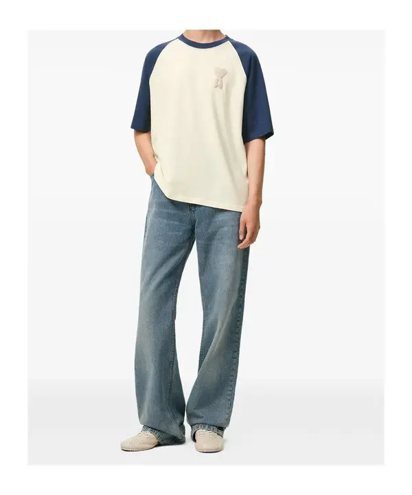 AMI Paris De Coeur Knitted Patch T-shirt