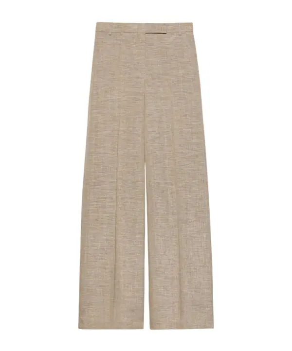 MAXCO. Wide-leg Trousers - Light Gray