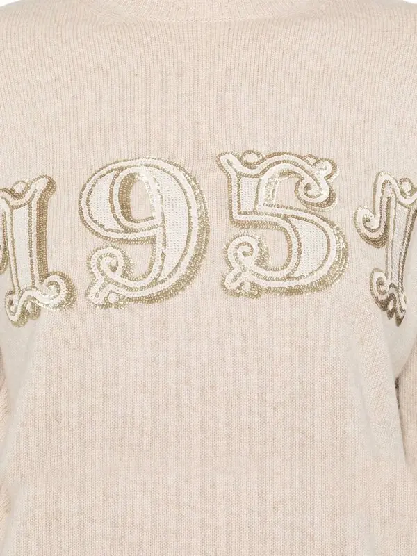 Max Mara Plata Logo Embellished Crewneck Jumper