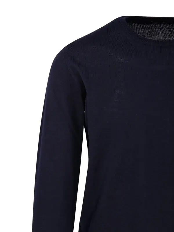 ROBERTO COLLINA Round Neck Long-sleeved Sweater - Black