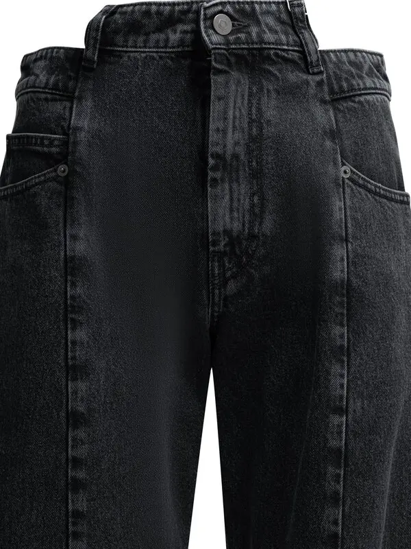 MAISON MARGIELA Wide-leg Five-pocket Jeans - No