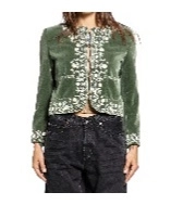 Celine Embroidered Velvet Chelsea Jacket
