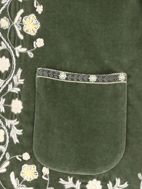 Celine Embroidered Velvet Chelsea Jacket