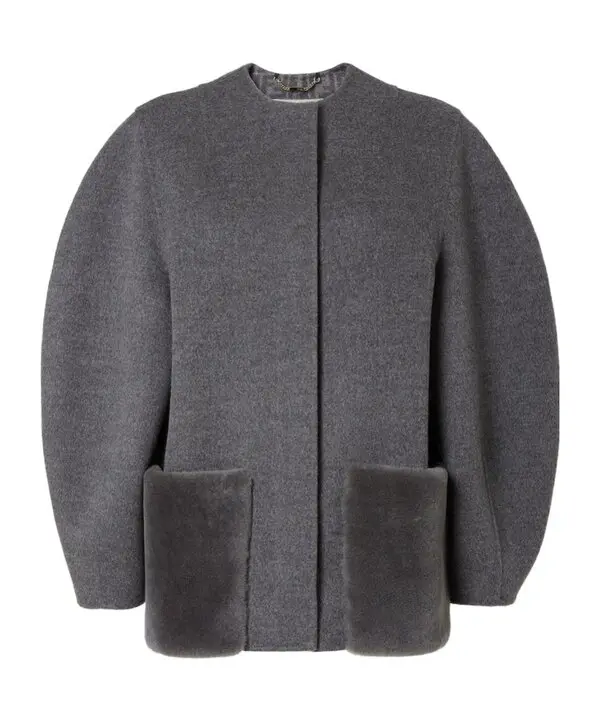 Fendi Single-breasted Cocoon Short Jacket - No