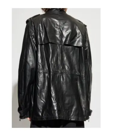 Balmain Oversized Leather Jacket