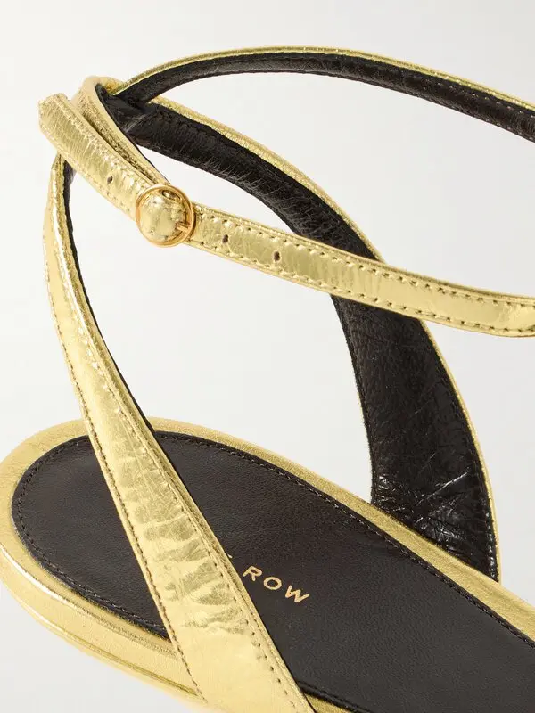 THE ROW 35mm Vika Sandals - Gold