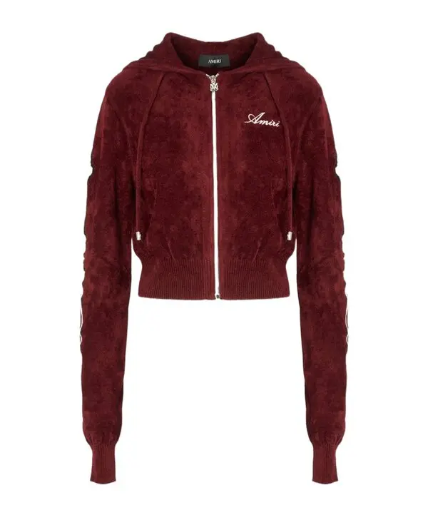 Amiri Drawstring Zip Up Hoodie