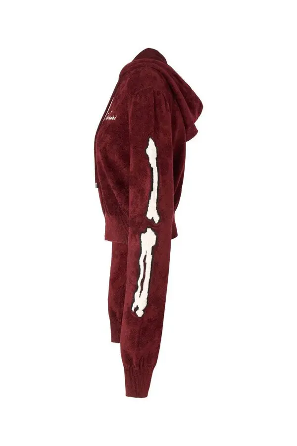 Amiri Drawstring Zip Up Hoodie