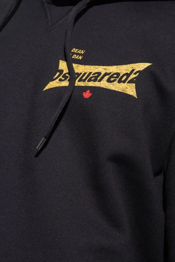 Dsquared2 Logo Printed Drawstring Hoodie