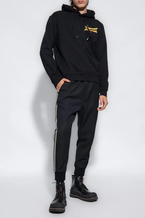 Dsquared2 Logo Printed Drawstring Hoodie