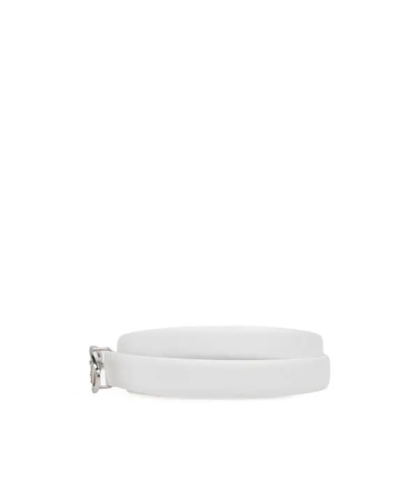 DIESEL® Leather Logo Belt - Gray