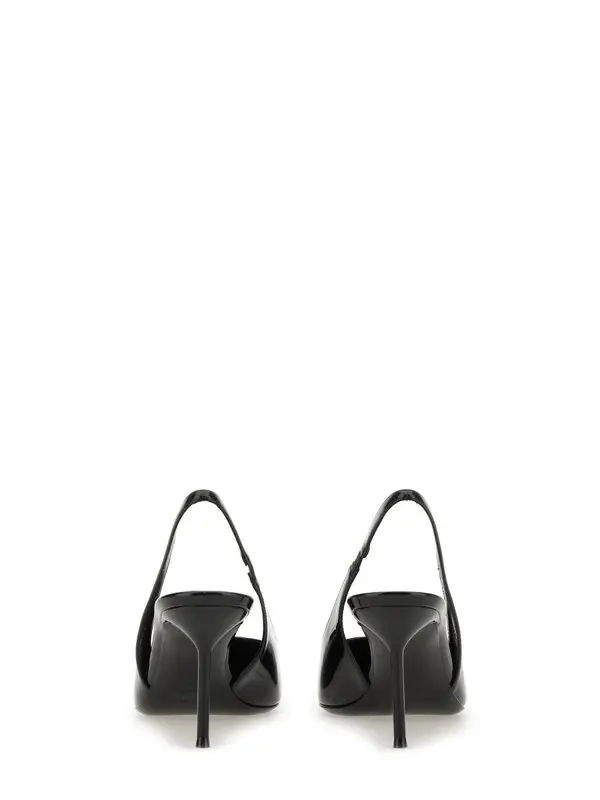 Paris Texas Pointed Toe Slingback High Heel Pumps - Black