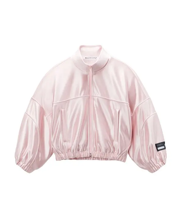 Alexander Wang Logo-appliqué Zip-up Bomber Jacket