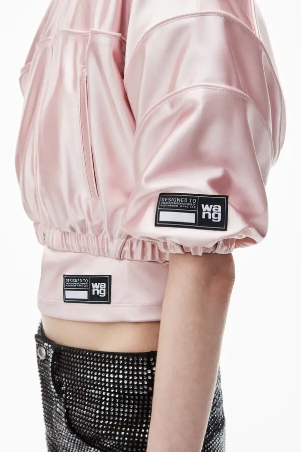 Alexander Wang Logo-appliqué Zip-up Bomber Jacket