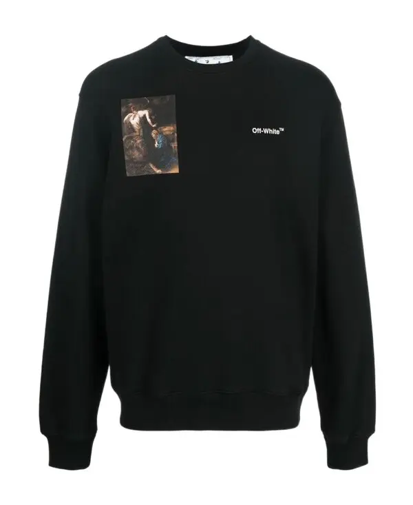 Off-White Printed Crewneck Sweatshirt - Black