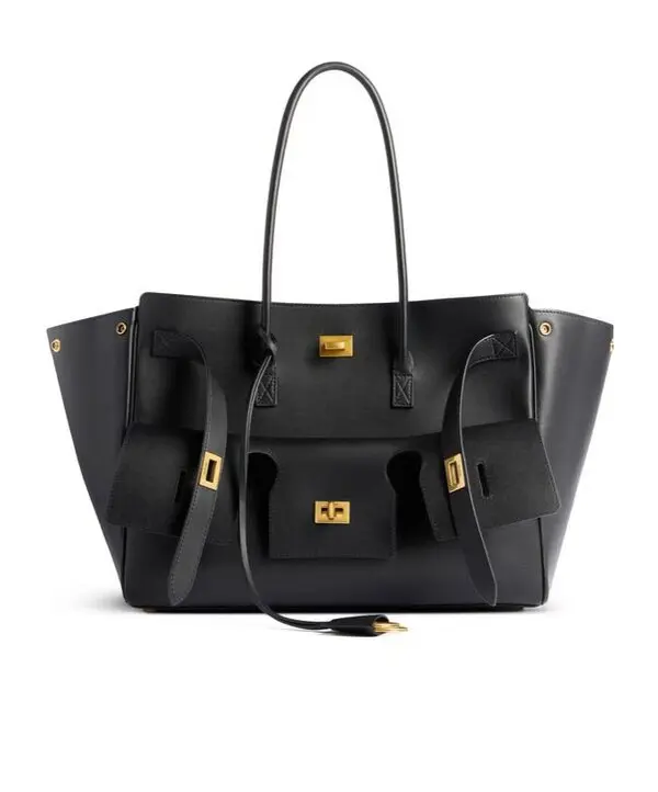 Balenciaga Bel Air Twist-lock Medium Tote Bag - Black