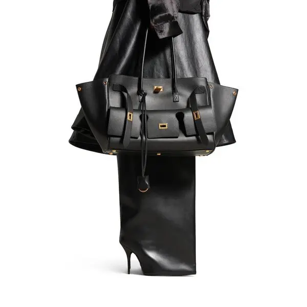 Balenciaga Bel Air Twist-lock Medium Tote Bag - Black