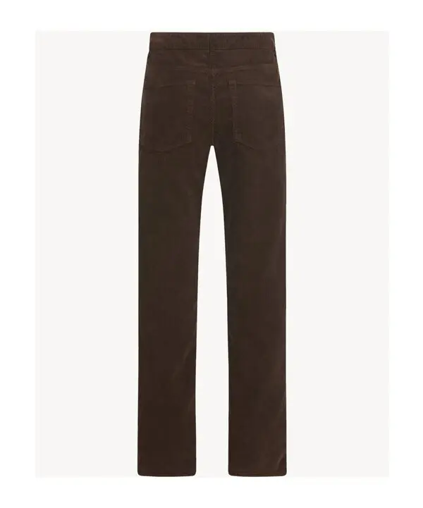 THE ROW Fine Ribbed Trousers - Deep Coffee