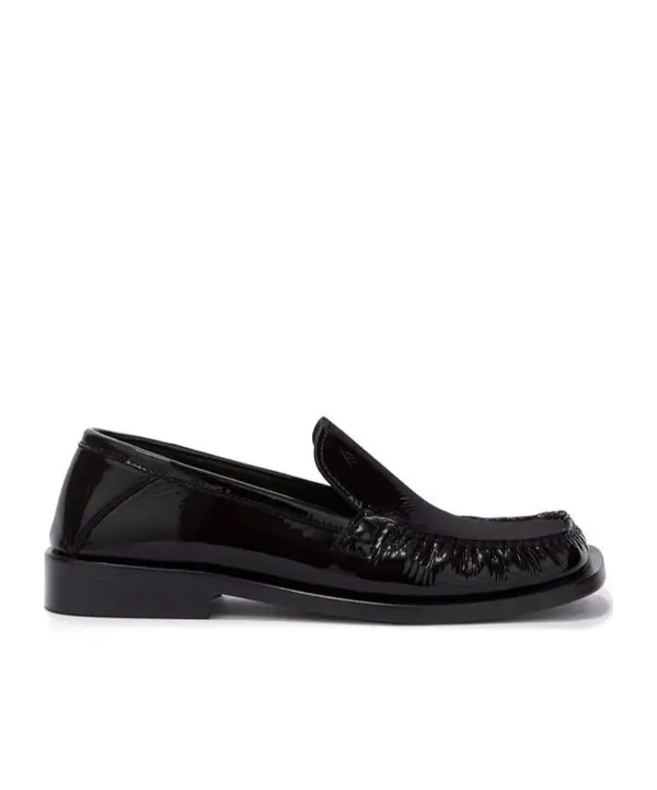 Attico Charles Square-toe Loafers - Black