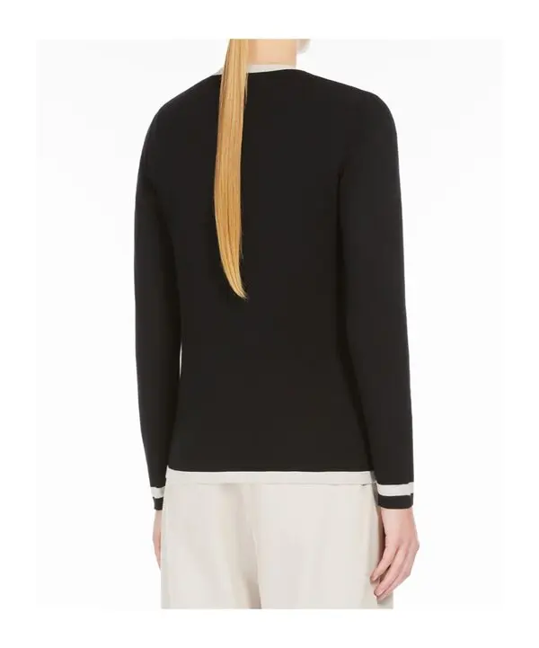 Max Mara V-neck Buttoned Cardigan With Contrasting Edges