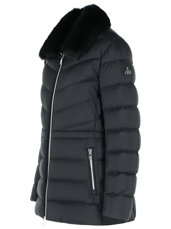 Moose Knuckles Zip-up Padded Jacket With Removable Fur