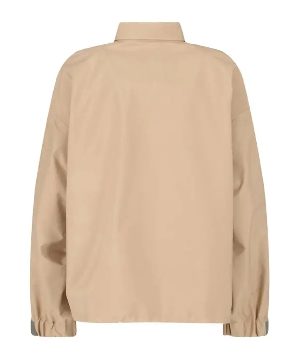 Miu Miu Long-sleeve Zip-up Windbreaker With Classic Collar - Cord