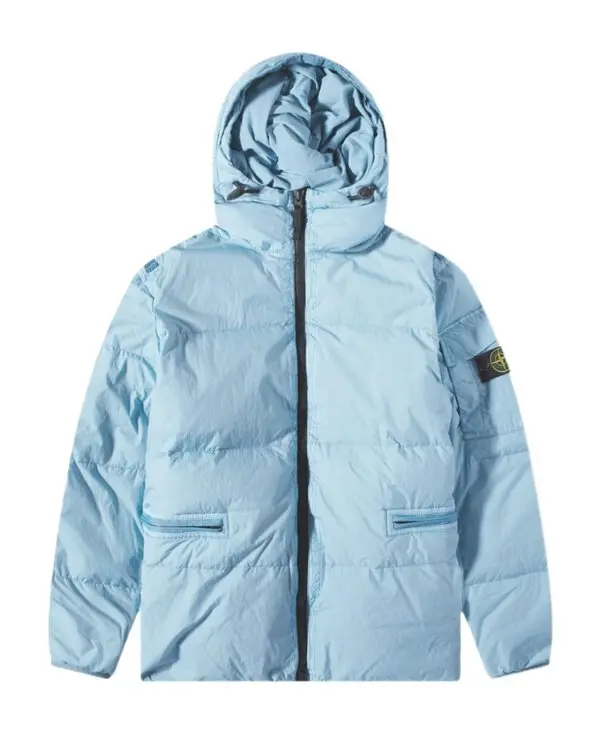 Stone Island Compass-patch Puffer Jacket - Powder Blue