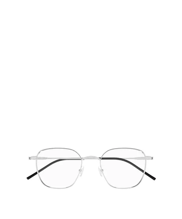 Saint Laurent Eyeglasses Square Frame - Silver
