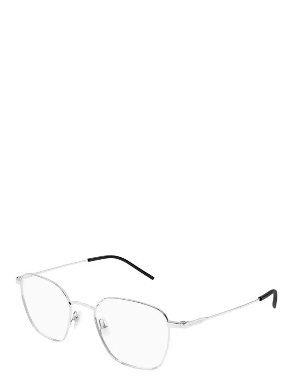 Saint Laurent Eyeglasses Square Frame - Silver