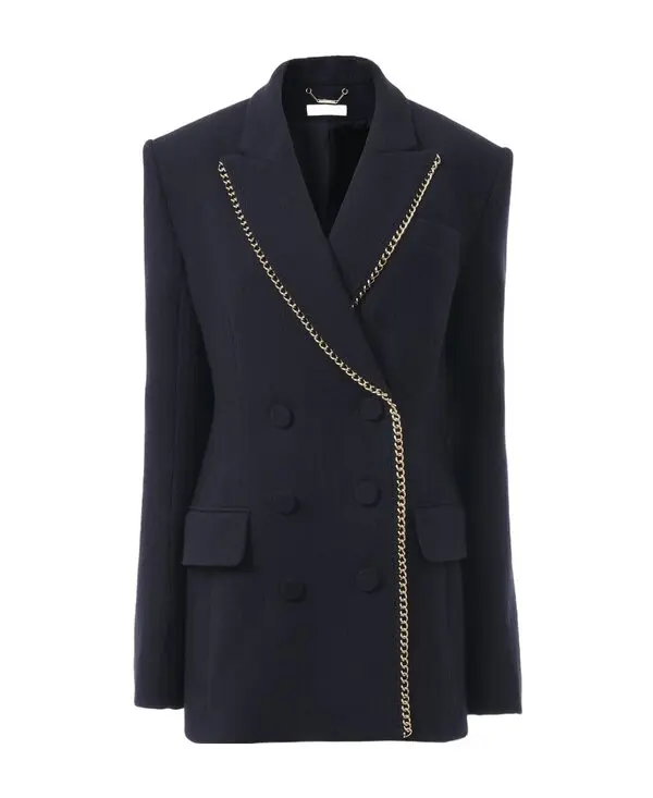 Chloé Chain-embellished Double-breasted Jacket