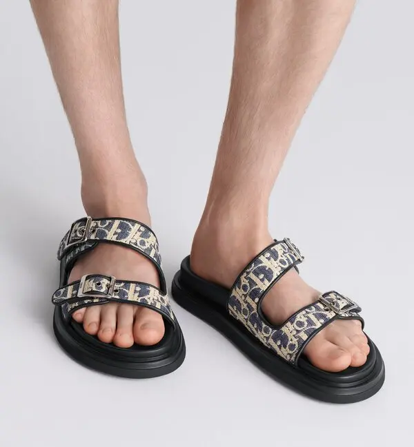 Dior Aqua Double-buckled Sandals - Black