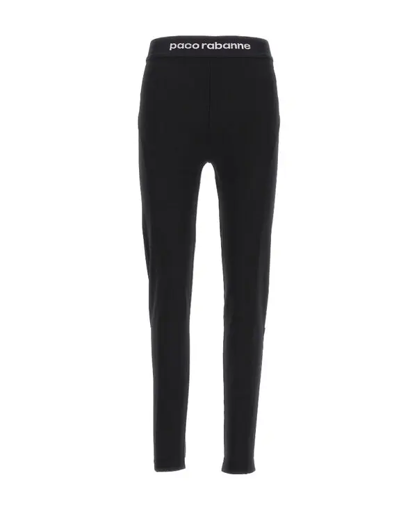 Rabanne Logo Detailed High Waisted Leggings